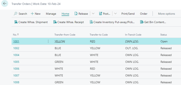 How To Create And Post Transfer Order In D365 BC