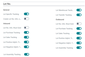 How To Setup Item Tracking In D365 Business Central